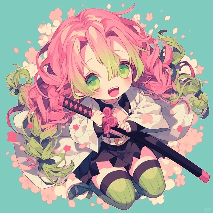 Ảnh chibi Mitsuri dễ thương đẹp nhất cho fan manga anime